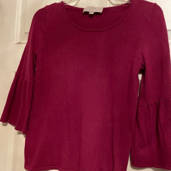LOFT | Sweaters | Loft Sweater Armpit To Armpit 7 Burgundy Color | Poshmark